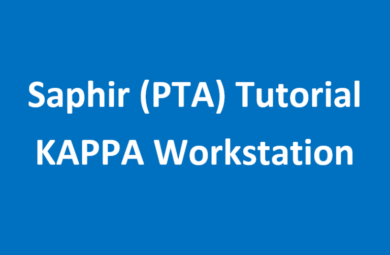 Saphir (PTA) Tutorial; A Document Prepared by KAPPA – WellCheckup
